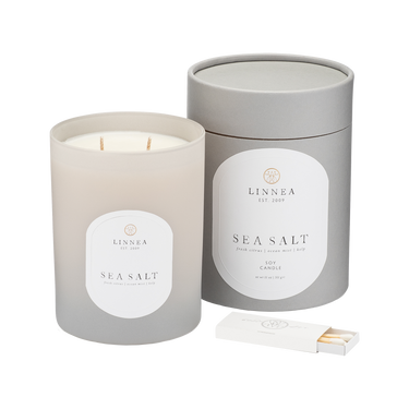Sea Salt 2-wick Candle - One of our bestsellers – LINNEA